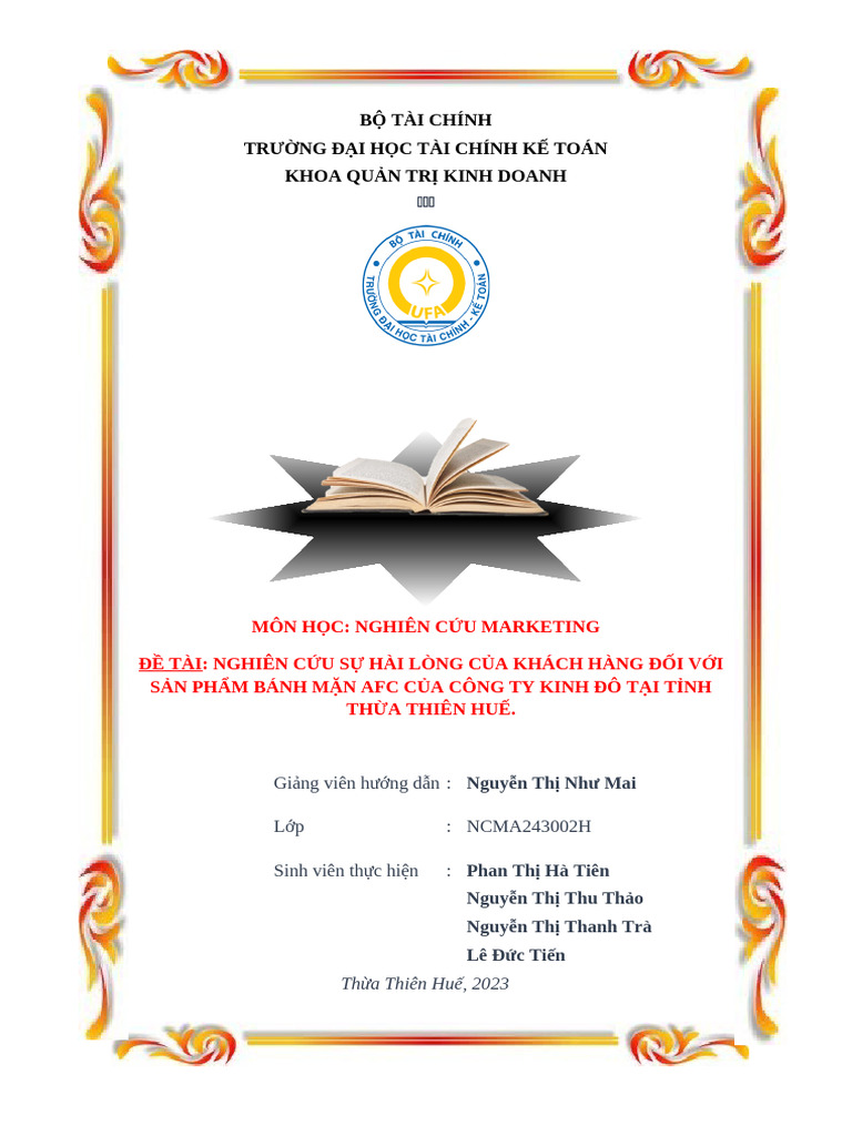 Nhóm 3 Bánh AFC | PDF