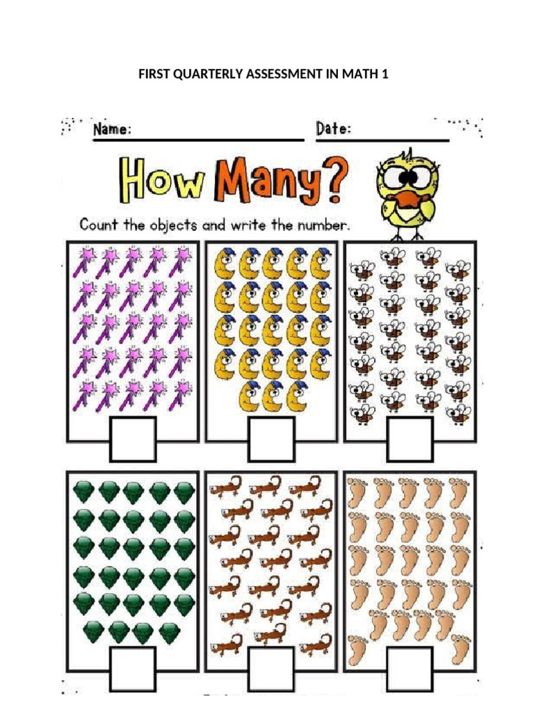 First Quarterly Assessment in Math 1 | PDF