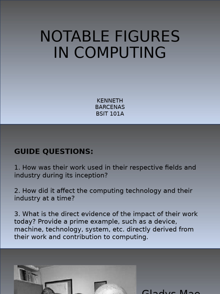 Notable Figures in Computing | PDF