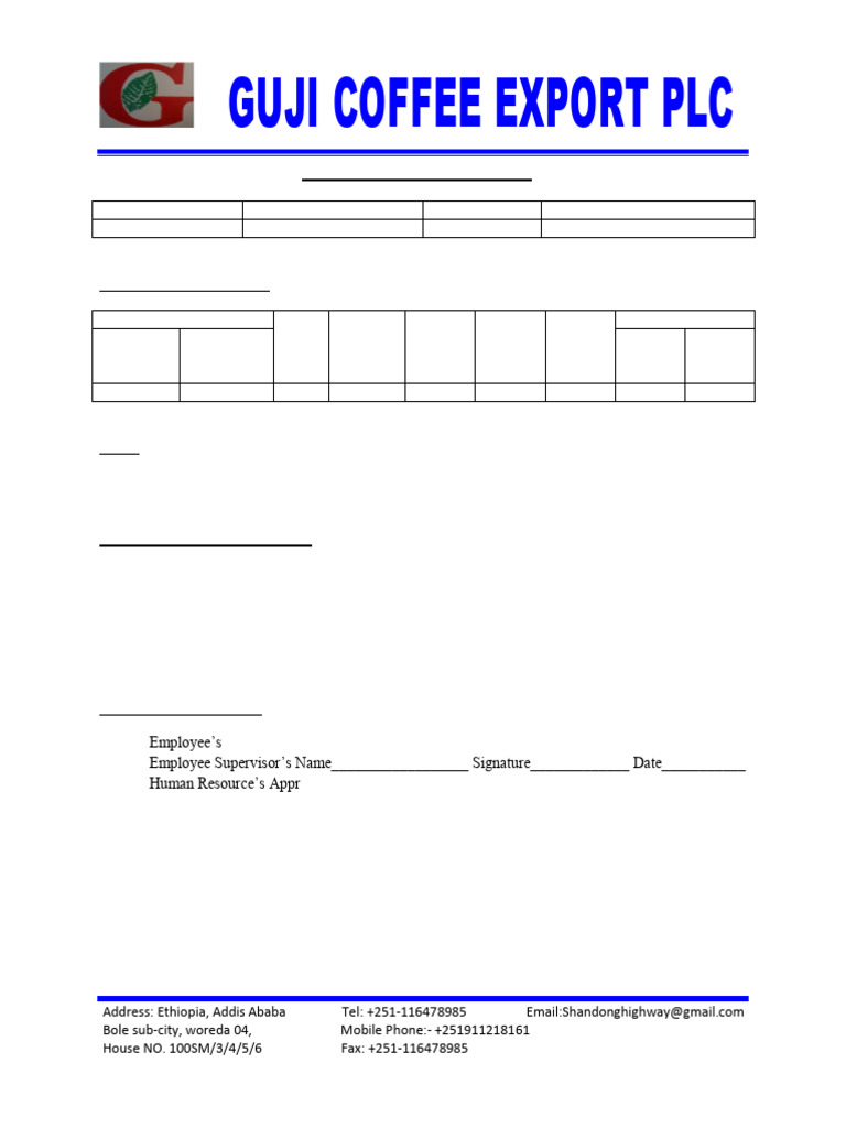 Annual Leave Application Form - GCE | PDF