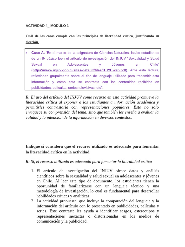 Actividad 4 Modulo 1 | PDF