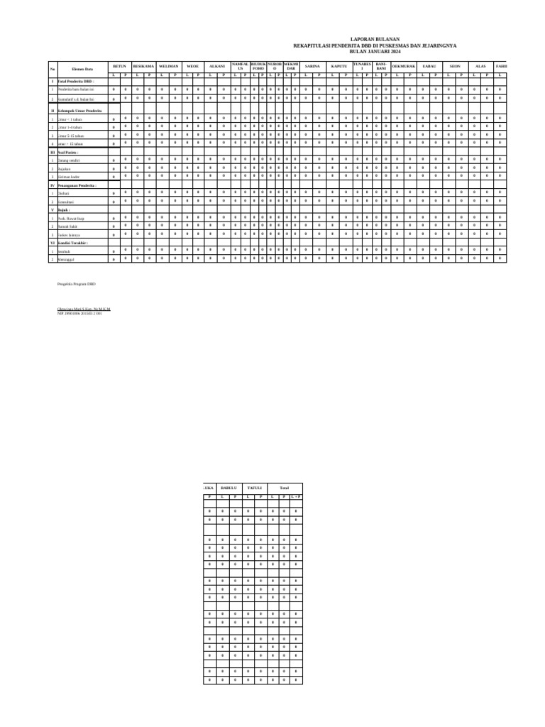 Laporan DBD TAHUN 2024 | PDF