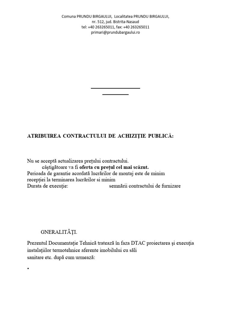 Caiet de Sarcini Completat | PDF