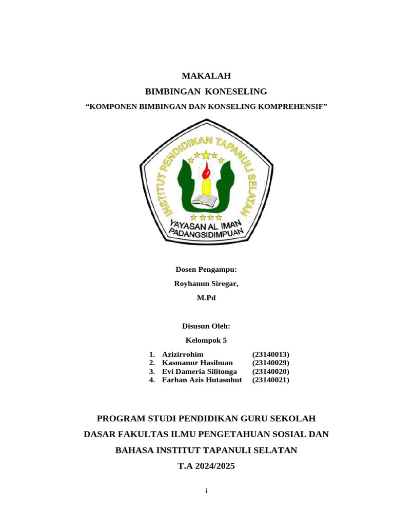 MAKALAH Bimbingan Konseling Kel 5 | PDF