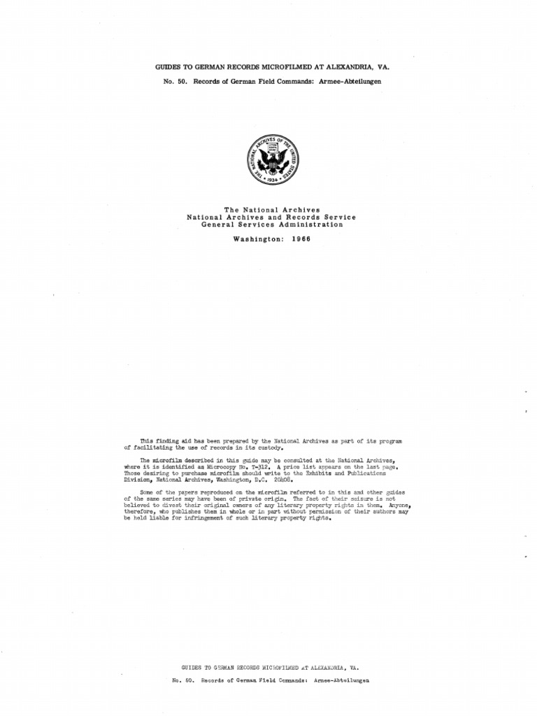 NARA T733 R3 Guide 50 | PDF