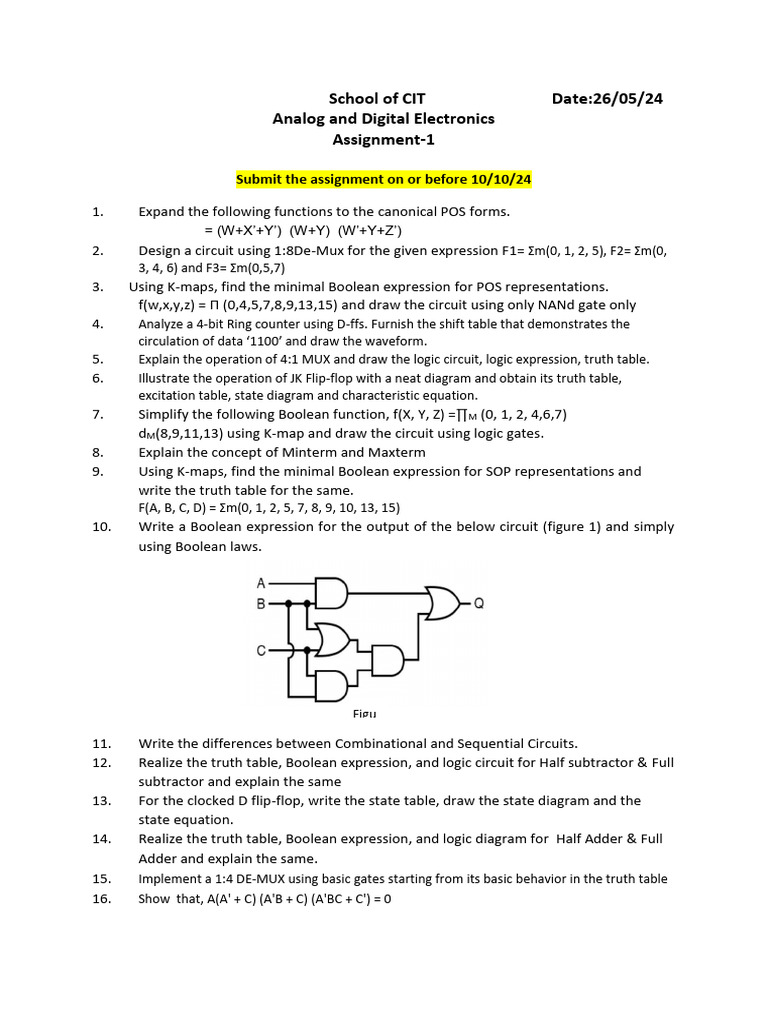 ADE Assignment-1 CSIT-B and ISE-B | PDF