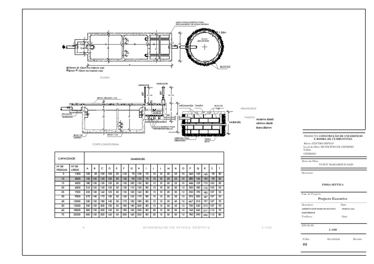 5 Pormenor de Fossa Séptica 1:100: J J J J J J J J J | PDF
