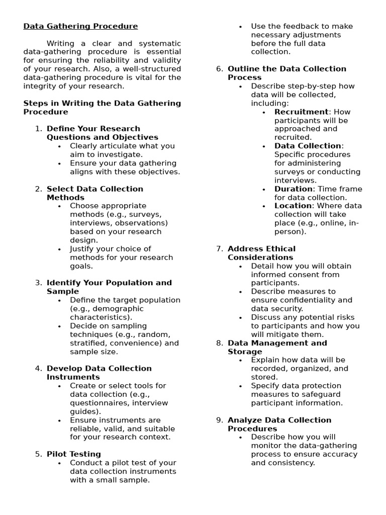 Data Gathering Procedure and Instru | PDF