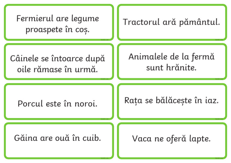 Cartonase Cu Propozitii | PDF