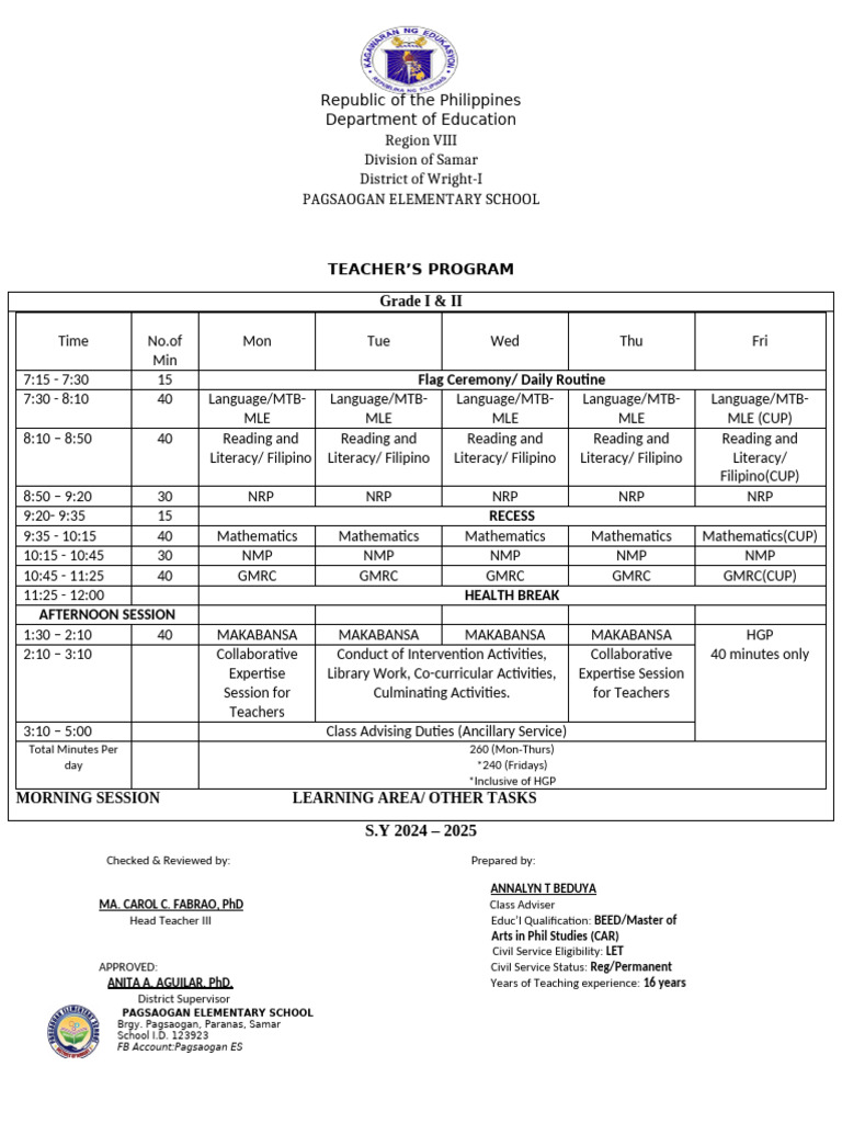 MG-Teachers Program New | PDF
