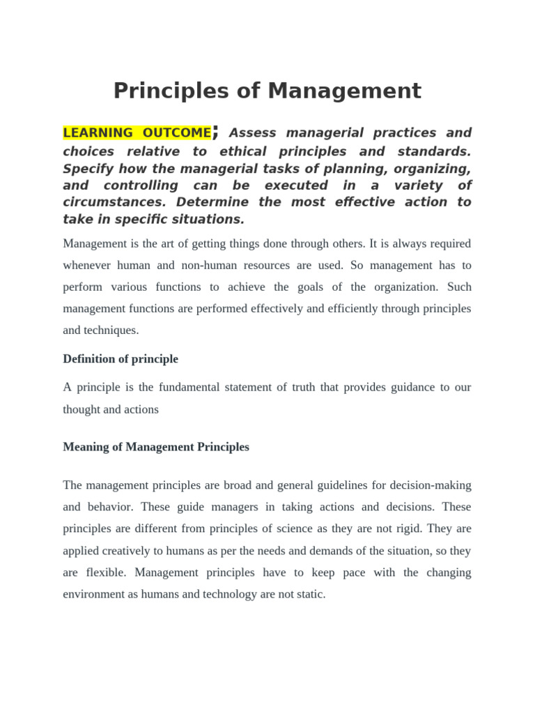 Evolution of Management Concept | PDF