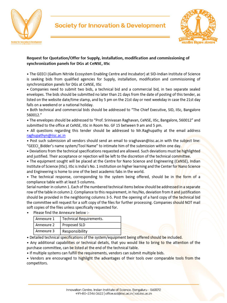 RFQ Sync Panel | PDF