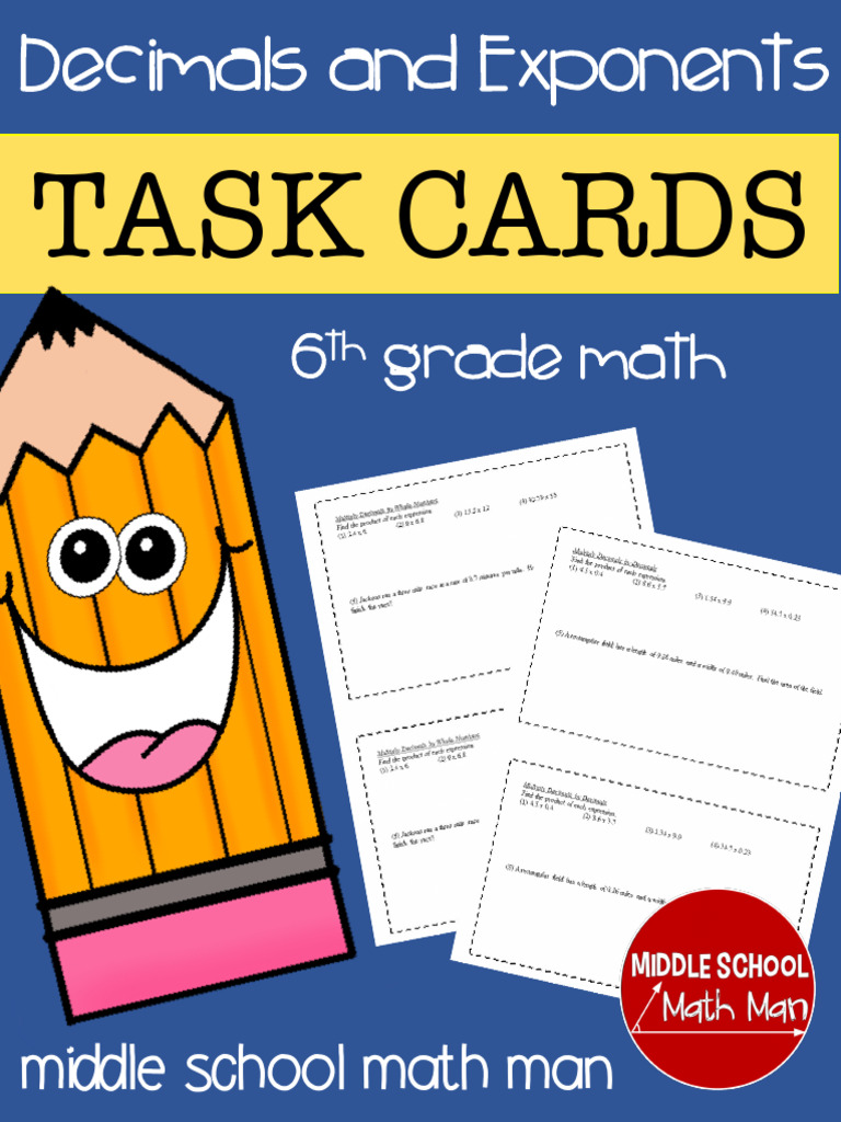 Task Cards: 6 Grade Math | PDF