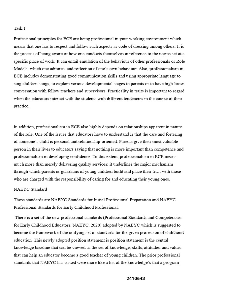 Professional Ethical and Legal Practice in ECE | PDF