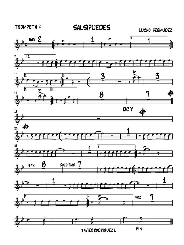 SALSIPUEDES Trompeta 1 - TROMPETA 1 | PDF