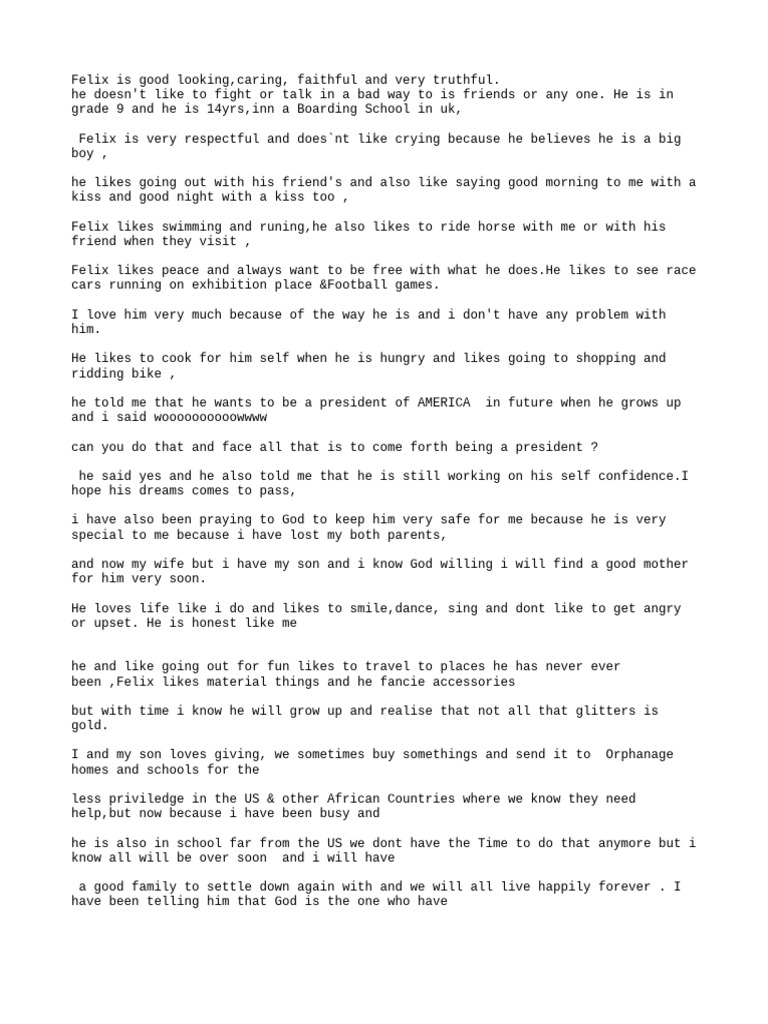 All About Felix. | PDF