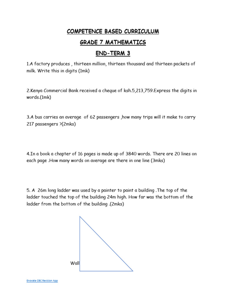 Grade 7 Mathematics | PDF
