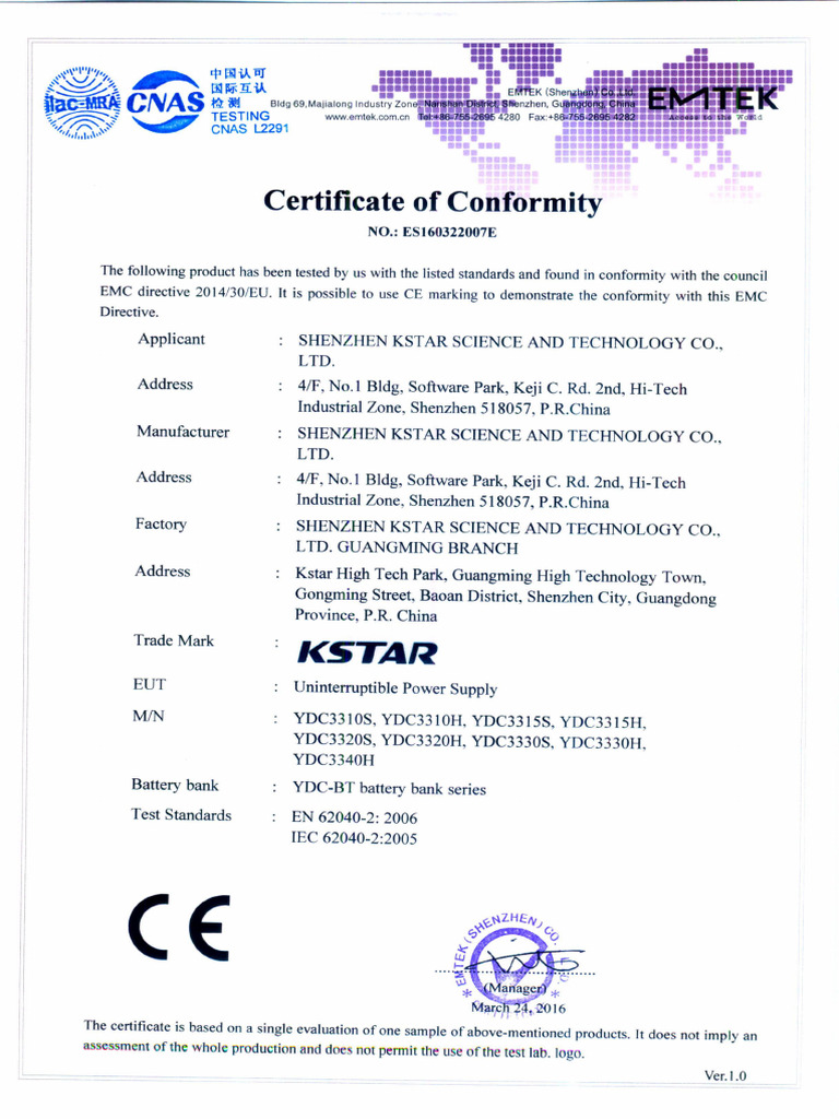CE Certificate | PDF