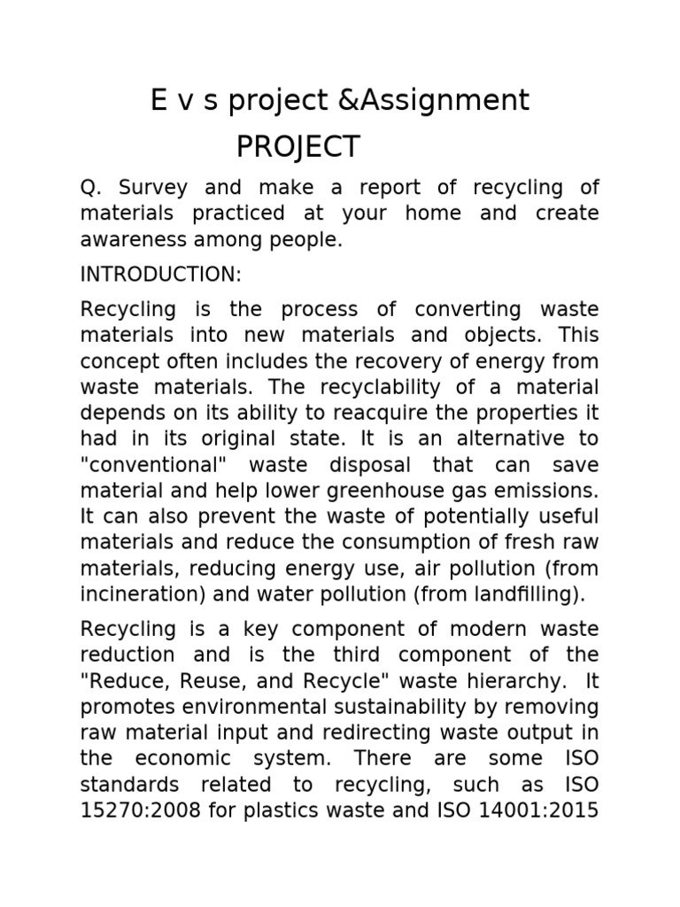 Evs project anushka 11th | PDF