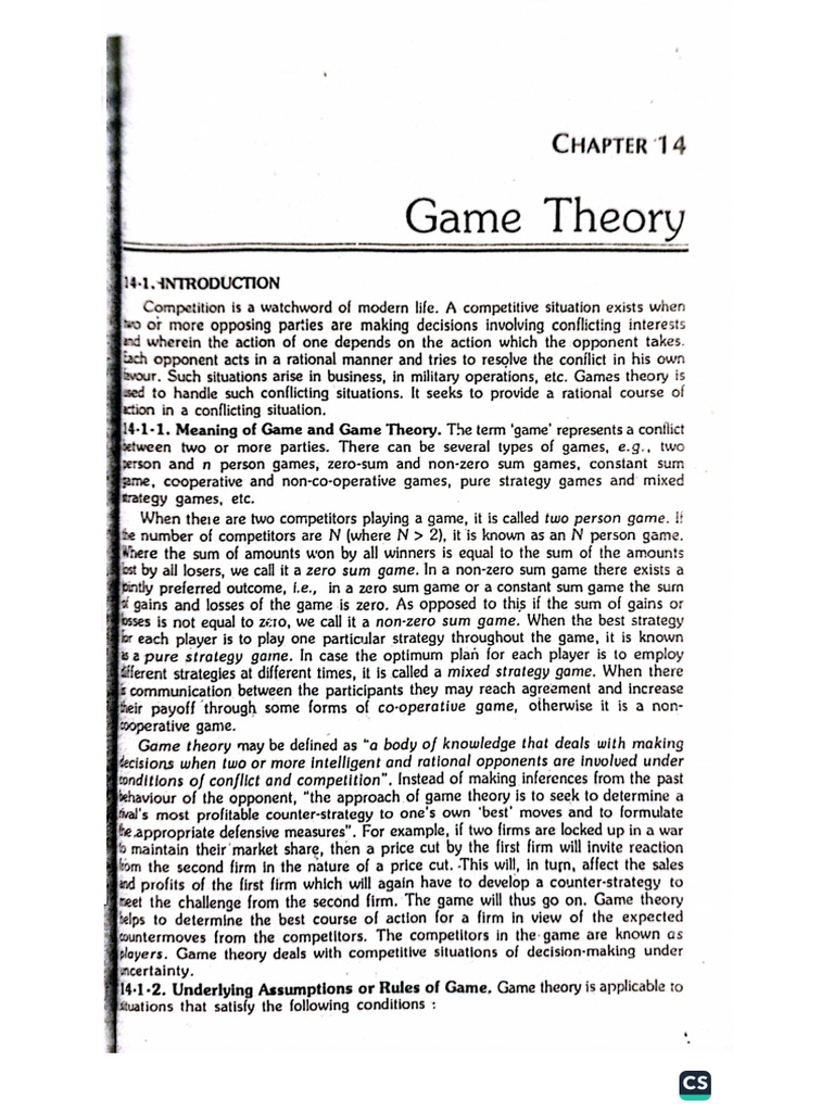 Game Theory (Book) | PDF