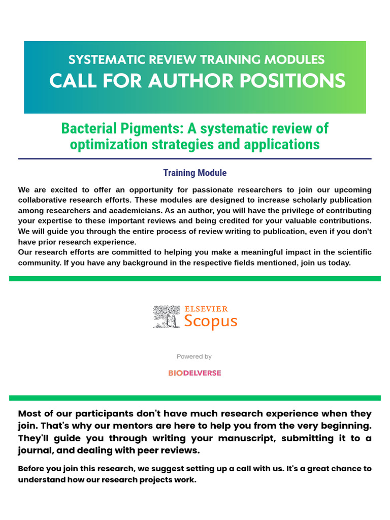 Authorship Criteria For SR - October | PDF