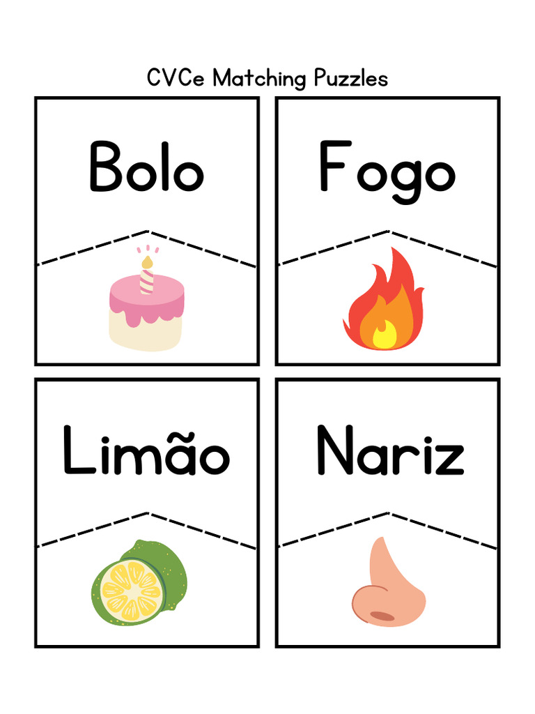 Matching Puzzle Printable Worksheet | PDF