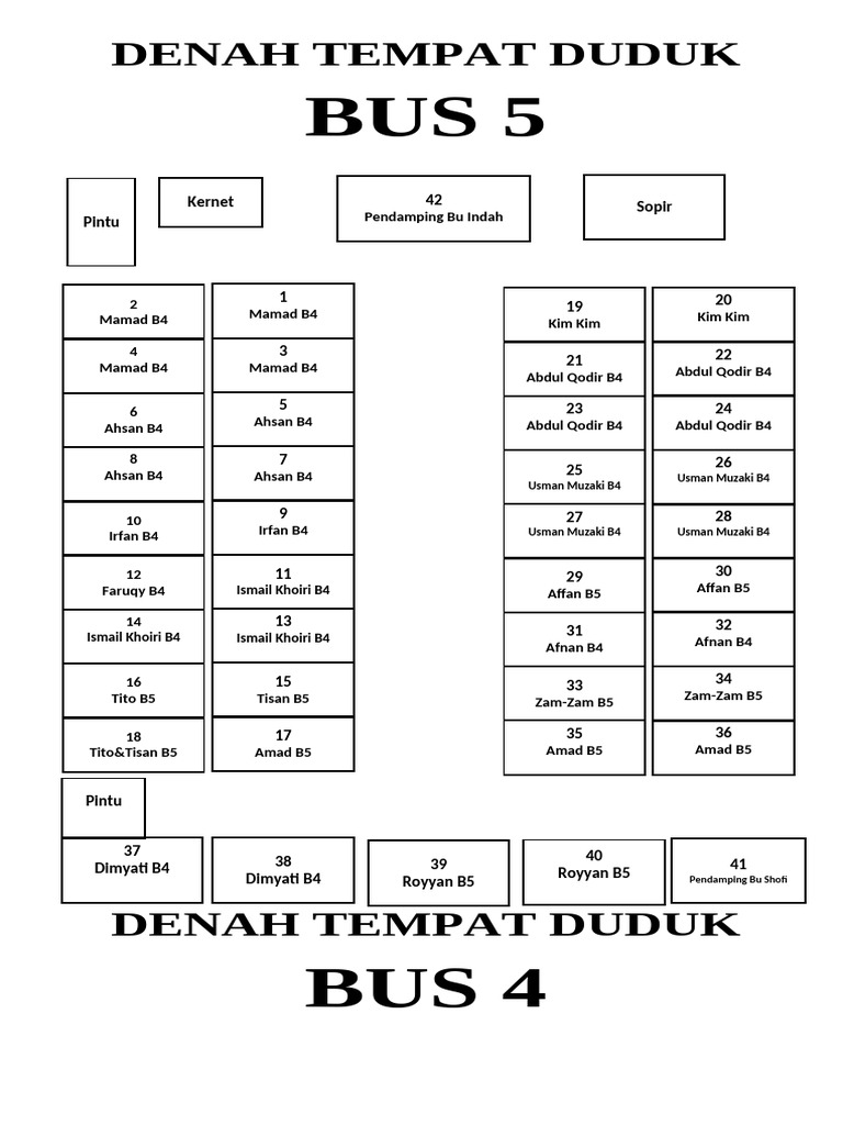 Denah Bus | PDF