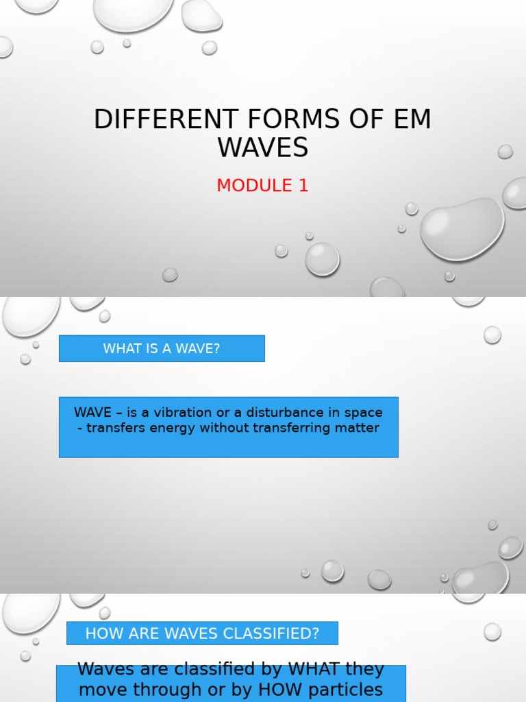 Different Forms of em Waves | PDF