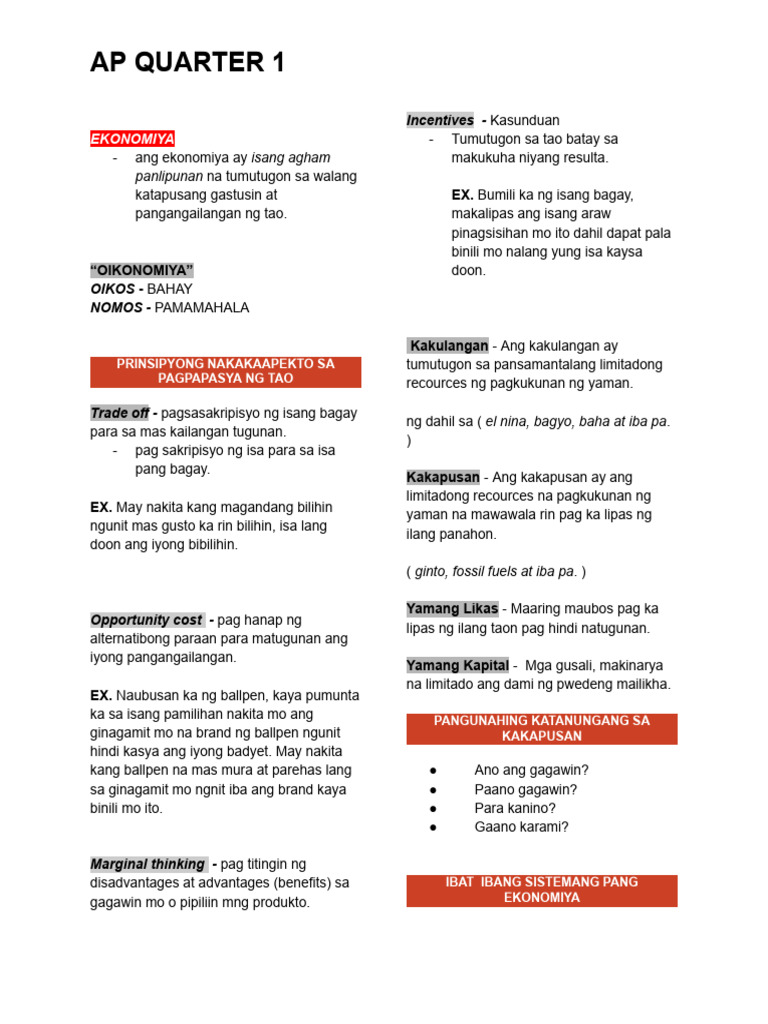 AP Quarter 1 Google Docs | PDF