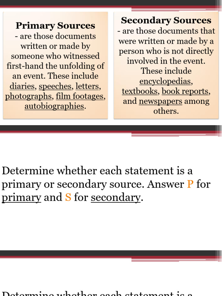 Lesson 1 - Primary and Secondary | PDF