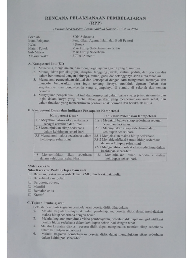 RPP Pai KLS 5C | PDF