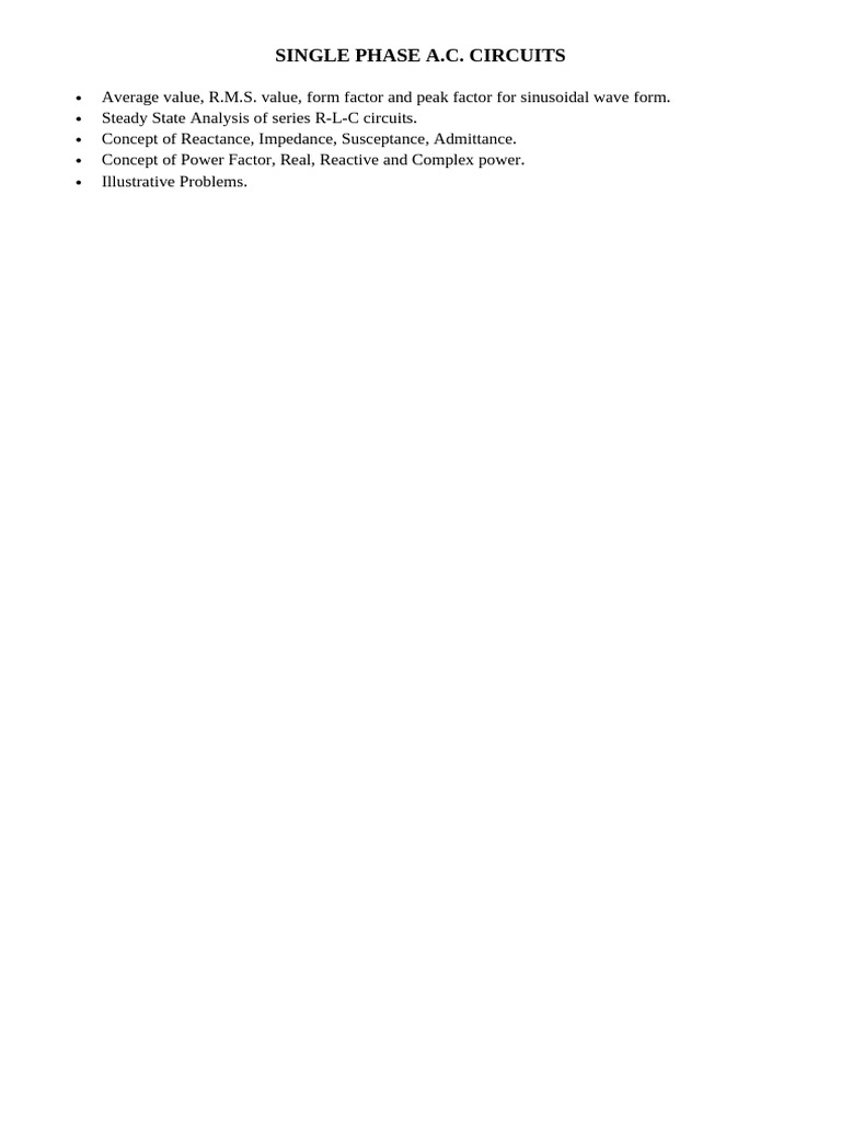 AC Analysis , Module II | PDF