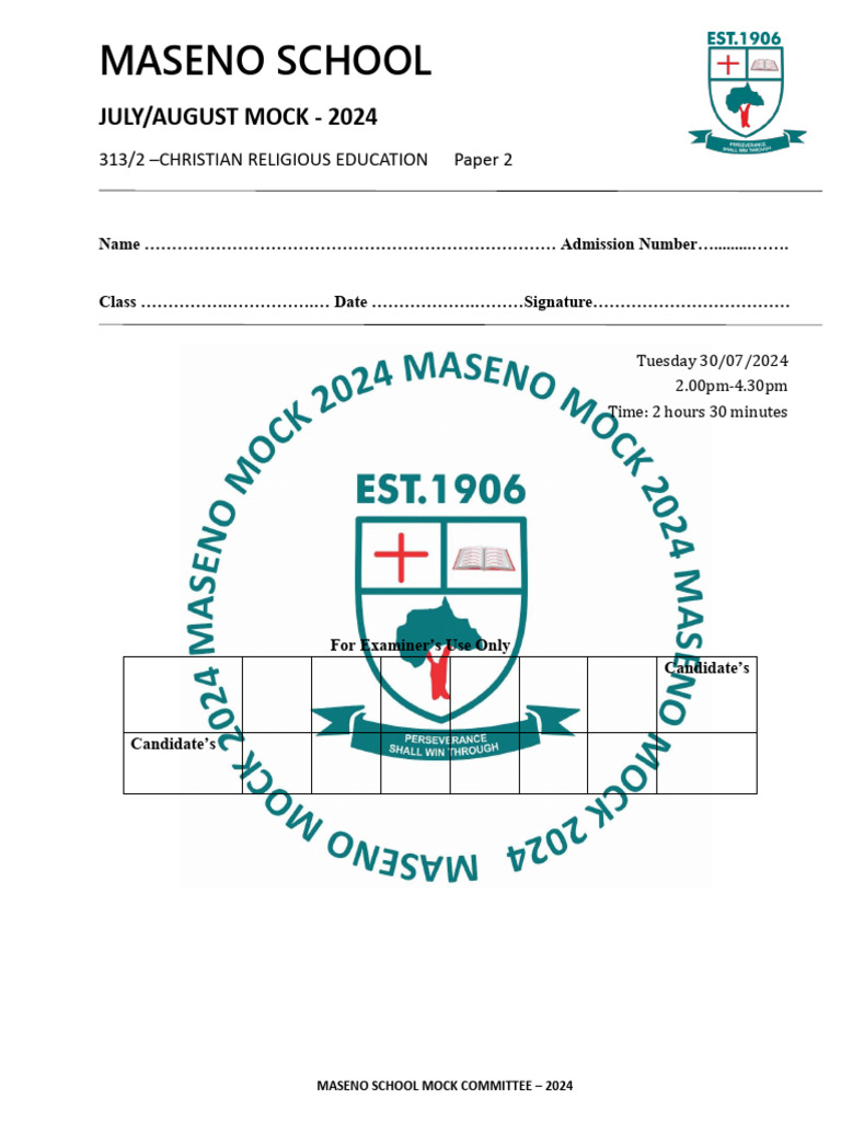 Cre Paper 2 Mock 2024 | PDF