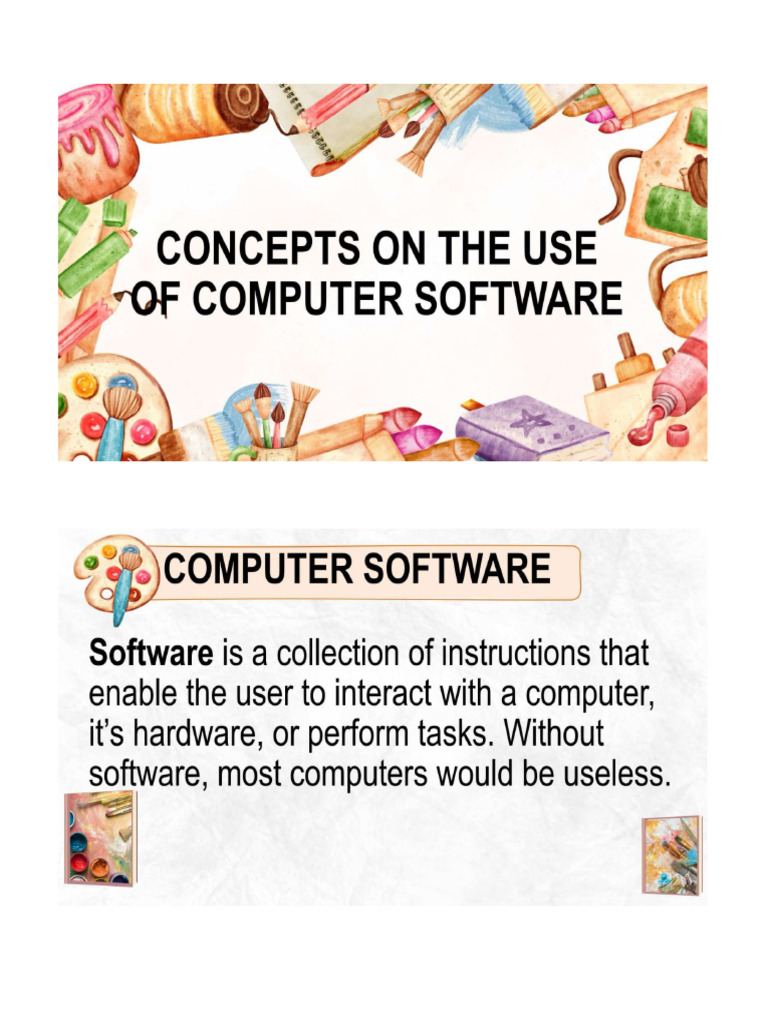Concepts On The Use of Computer Software | PDF