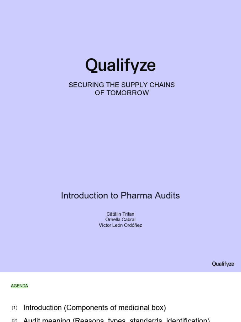 Introduction To Pharma Audits | PDF