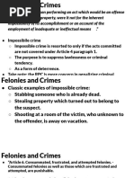 Felonies in Criminal Law Module | PDF | Mens Rea | Criminal Law