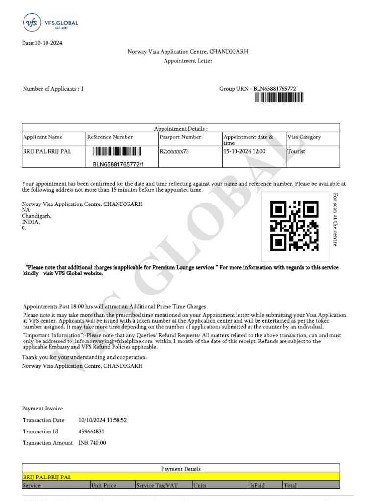 Norway Brij Pal Appointment Letter | PDF