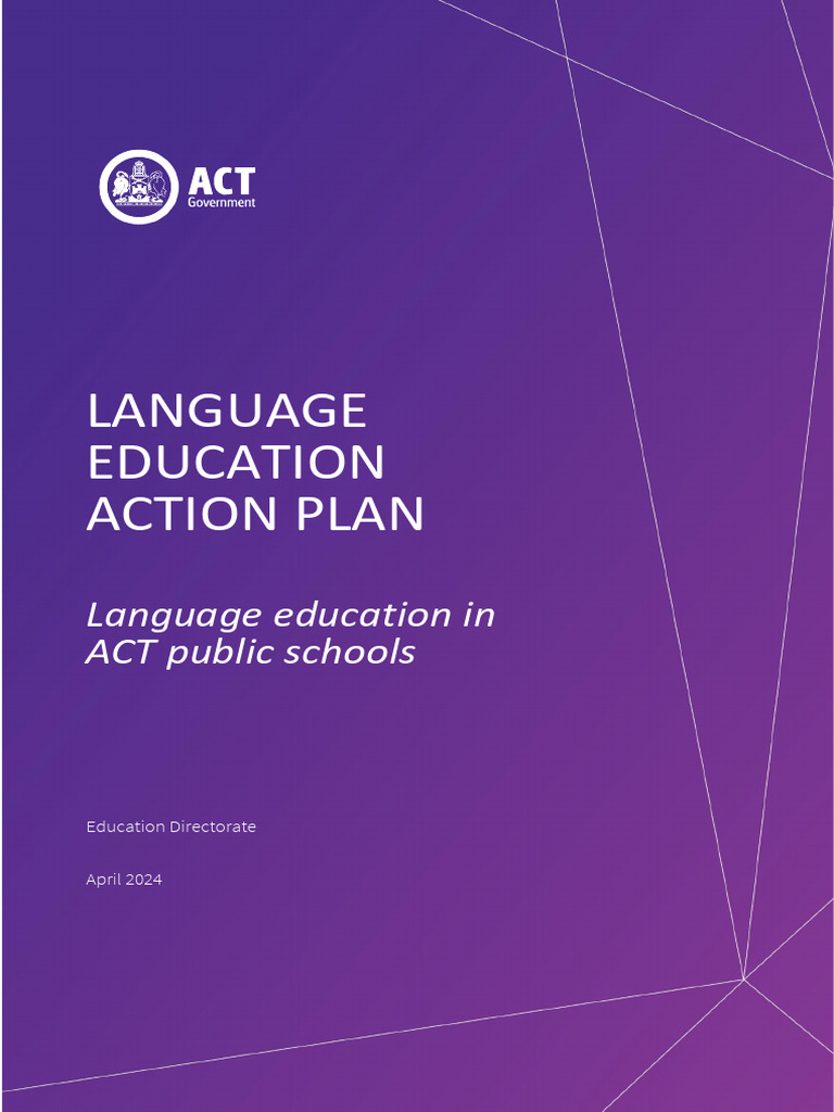 ACT Language Education Action Plan | PDF | Language Education | Career ...
