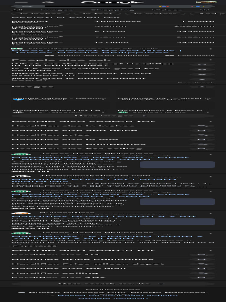 Hardiflex Size - Google Search | PDF