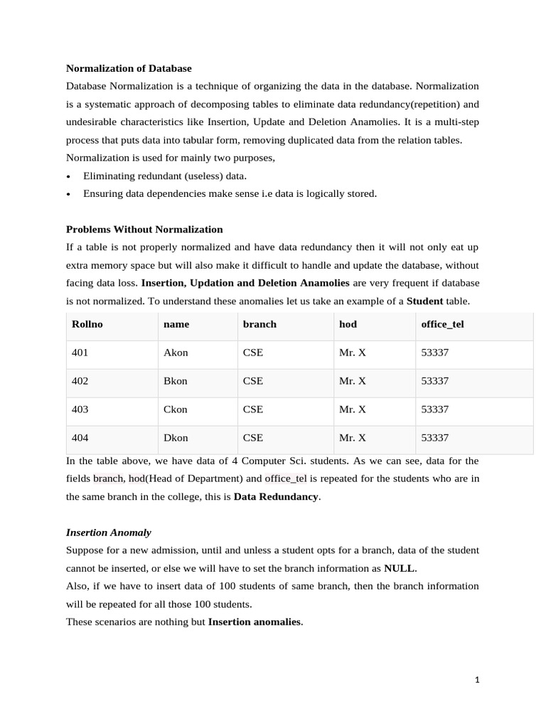 Normalization This | PDF