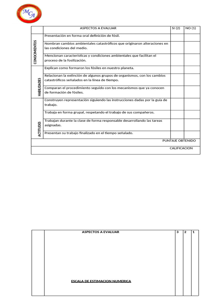 Aspectos A Evaluar | PDF