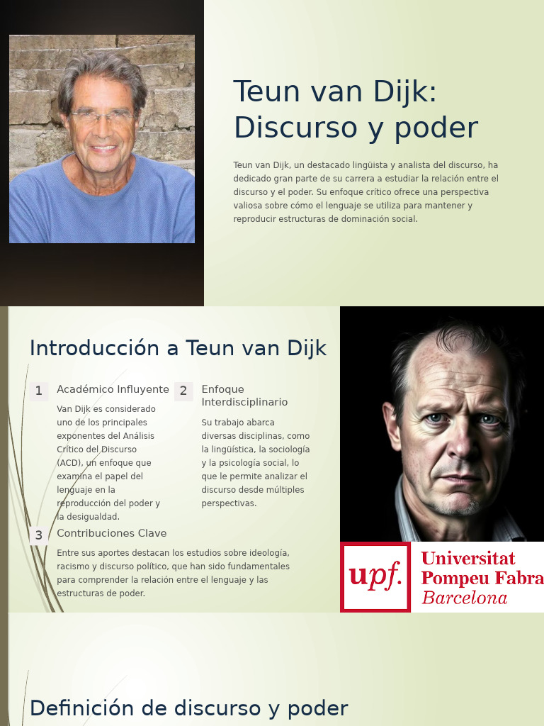 Teun Van Dijk Discurso y Poder | PDF