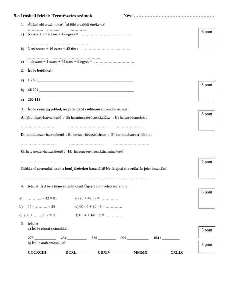 Természetes számok | PDF Természetes számok | PDF