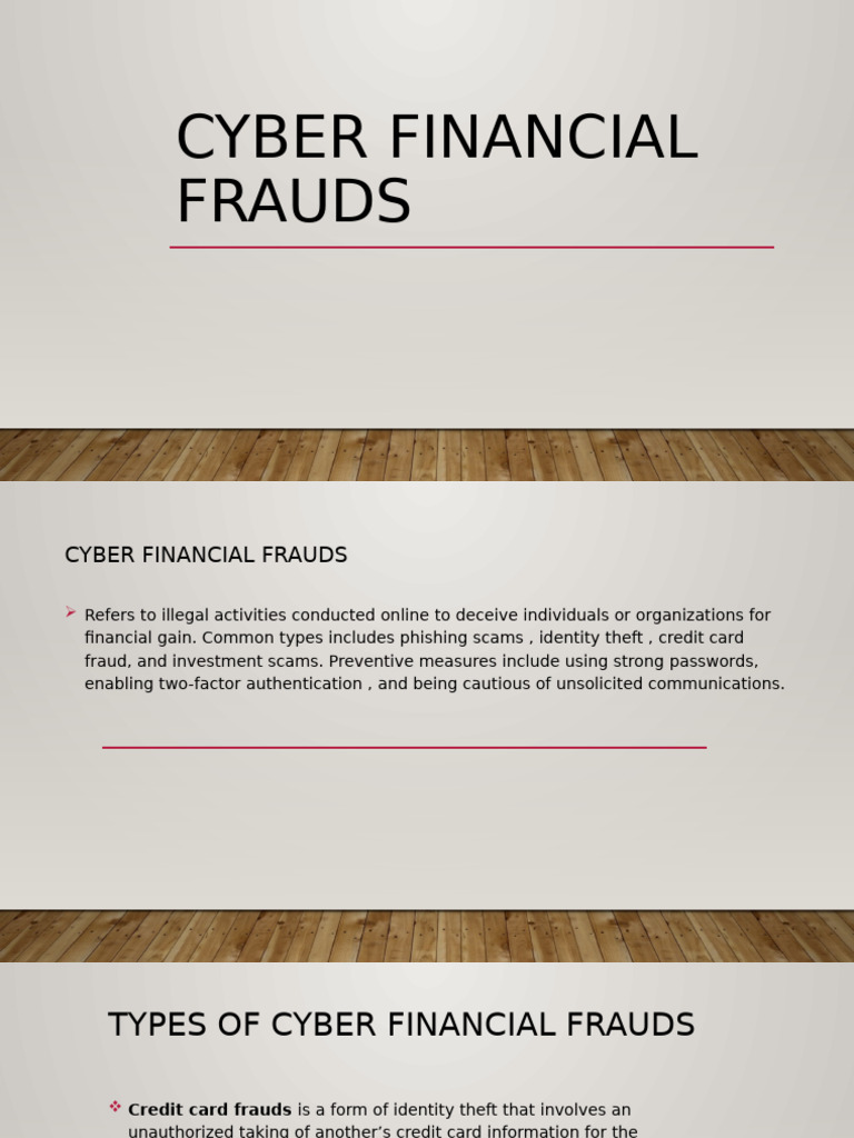 Cyber Financial Frauds | PDF