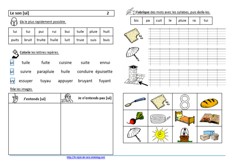 Exercice 2 Le Son Ui | PDF