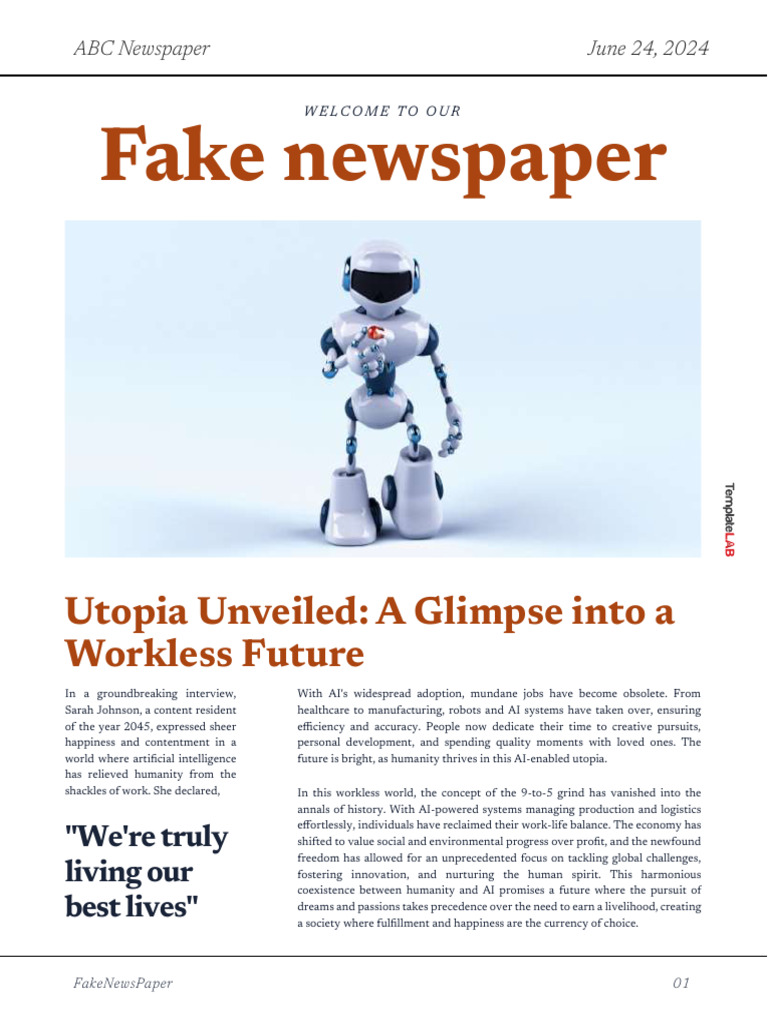Fake Newspaper Template | PDF