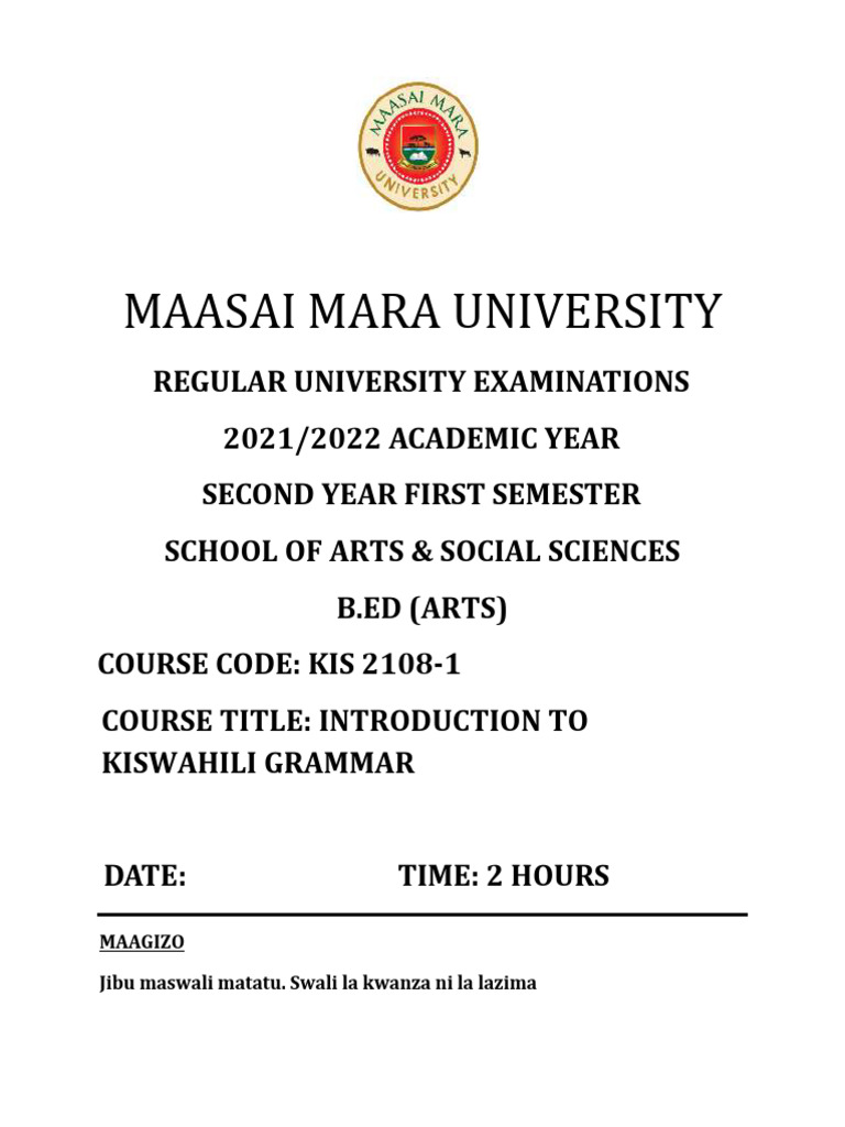 KIS 2108-1 Introduction To Kis Grammar | PDF