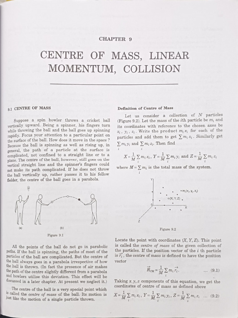 HC Verma COM and Collision | PDF