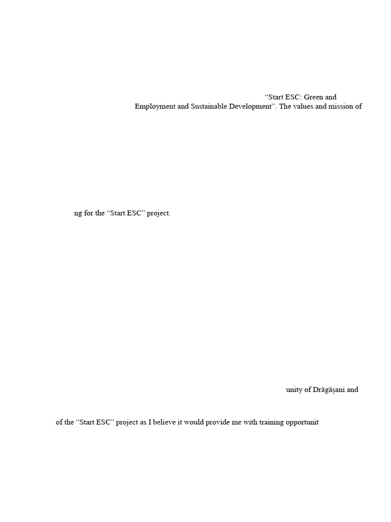ESC Motivation Letter for Volunteering | PDF | Social Psychology | Learning