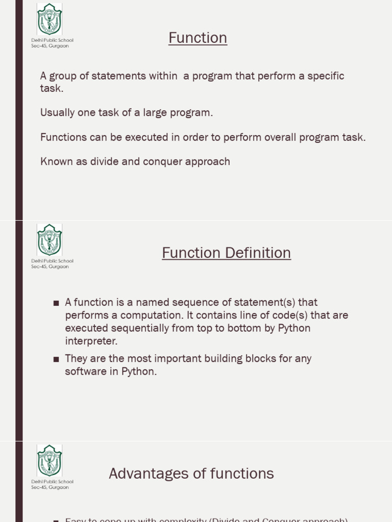 Functions - in - Python Final | PDF